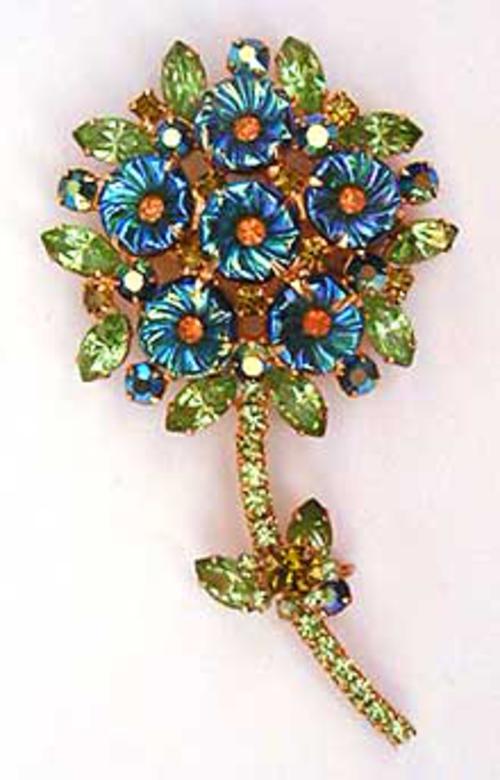 DeLizza & Elster Flower Brooch - Garden Party Collection Vintage Jewelry
