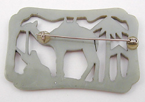 Celluloid Camel Brooch - Garden Party Collection Vintage Jewelry