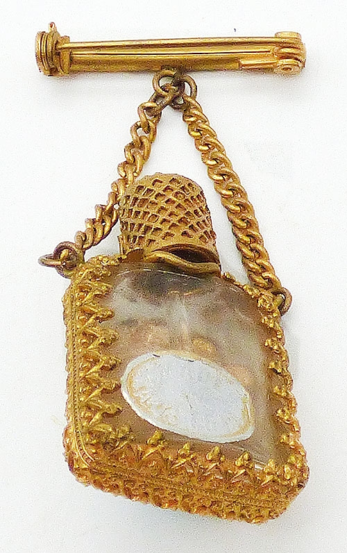 Austrian Mini Perfume Bottle Brooch - Garden Party Collection Vintage ...
