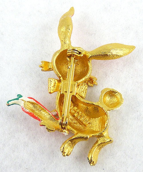 Mylu Bunny Rabbit Brooch - Garden Party Collection Vintage Jewelry