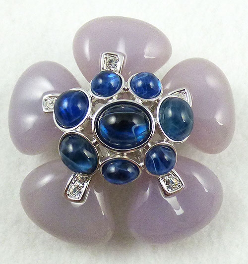 Kenneth J Lane Lavender Flower Brooch Garden Party Collection