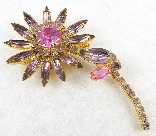 DeLizza & Elster Flower Brooch - Garden Party Collection Vintage Jewelry
