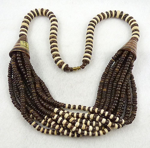 Philippines Wood Beads and Shell Necklace - Garden Party Collection ...