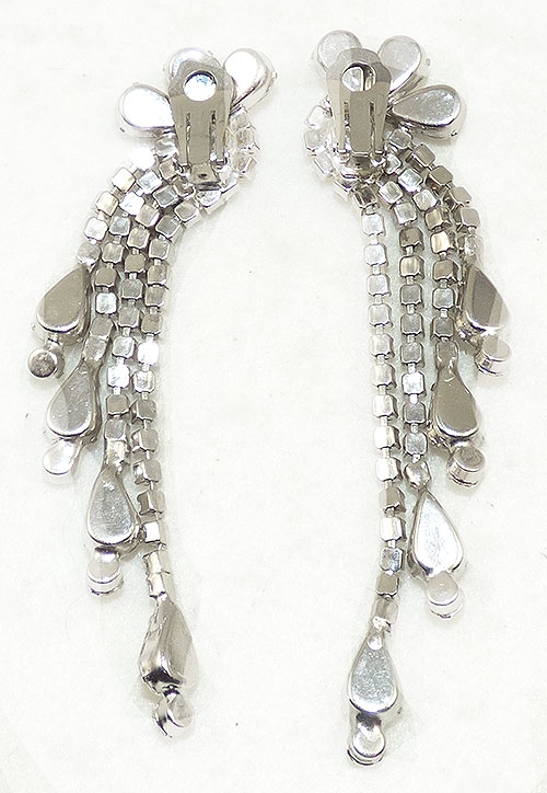 Vintage Clear Rhinestone Waterfall Earrings - Garden Party Collection ...