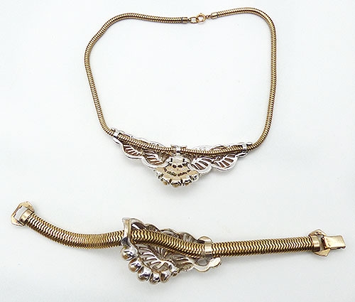 Marcel Boucher Golden Leaves Demi-Parure - Garden Party Collection ...