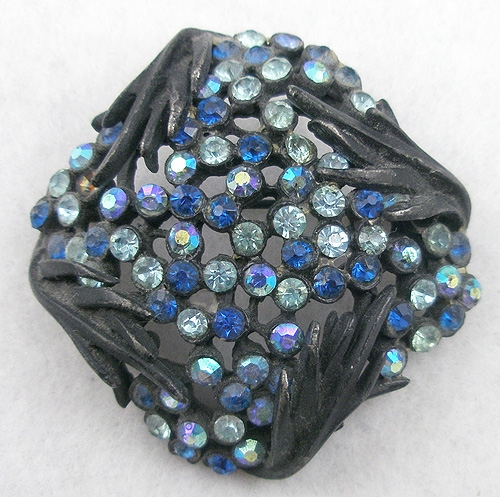 Karu Japanned Brooch - Garden Party Collection Vintage Jewelry