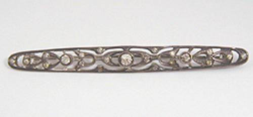 Sterling Filigree Bar Pin - Garden Party Collection Vintage Jewelry