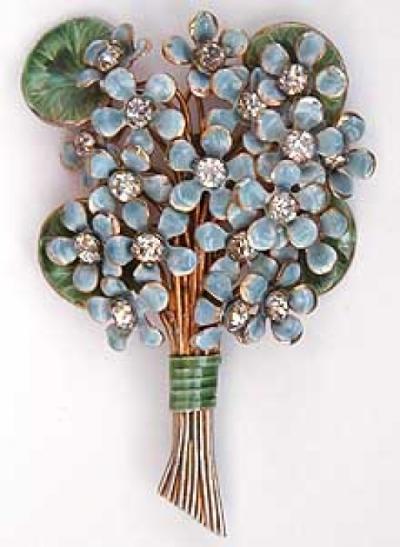 Sandor Enameled Flowers Bouquet Brooch - Garden Party Collection ...