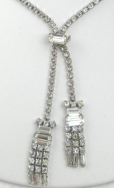 Vintage Rhinestone Negligee Necklace - Garden Party Collection Vintage ...