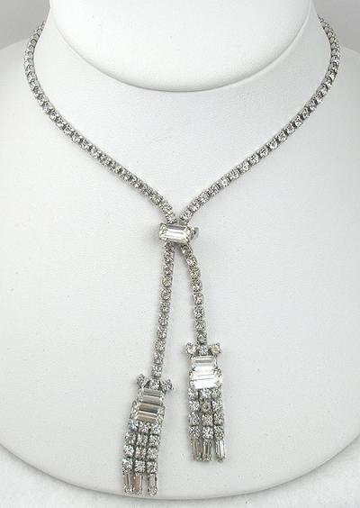 Vintage Rhinestone Negligee Necklace - Garden Party Collection Vintage ...