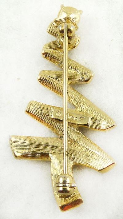 Monet Rhinestone Christmas Tree Brooch - Garden Party Collection ...