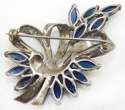 Boucher Sterling Blue Nacette Brooch - Garden Party Collection Vintage ...